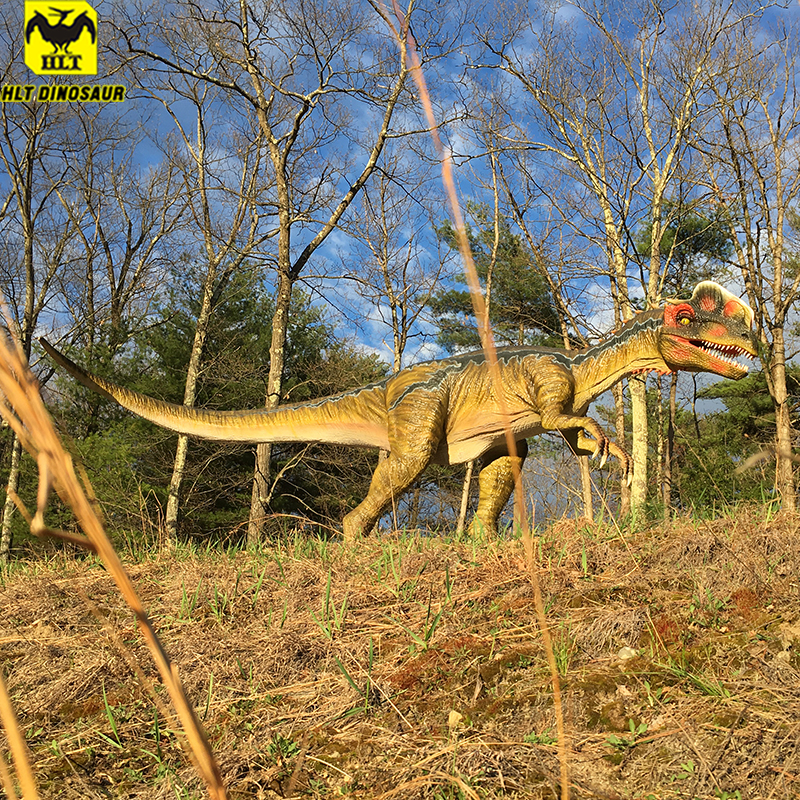 Colorful Robotic Dilophosaurus Model For Indoor&Outdoor