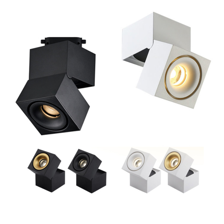 Aluminum 100x100 90 degree Adjustable Square 10W CRI90 surface mount ...