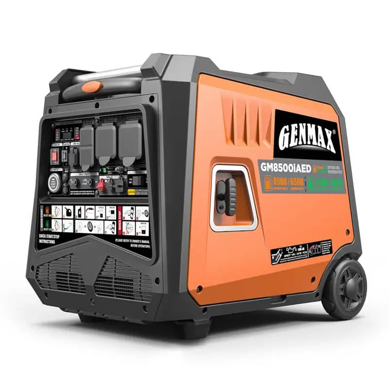 GENMAX GM8500iAED 8500 Watt Remote Start Gasoline Propane Inverter ...