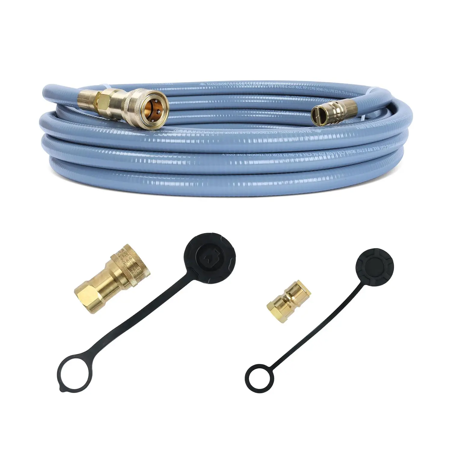 GENMAX GMNGK 25 Ft 1/2 Inch CSA-Certified Natural Gas Hose with Quick ...