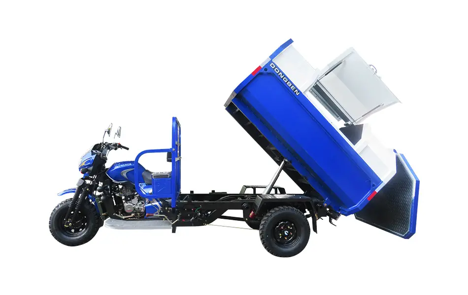 250cc Hydraulic Dumper Garbage Gasoline Motor Tricycle