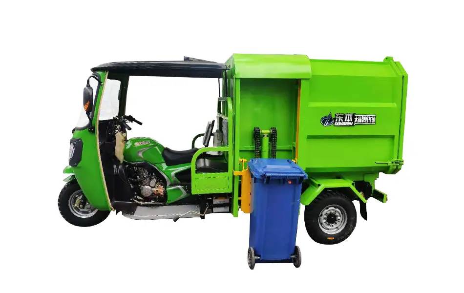 200cc Semi Cabin Automatic Tipper Garbage Truck Dumper Trimoto